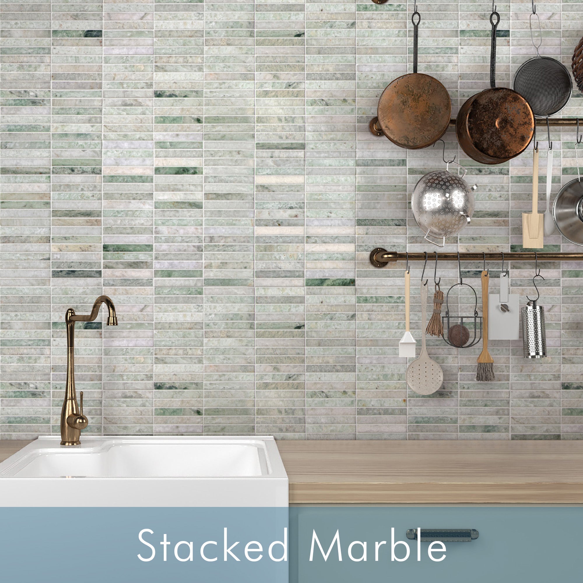 Stacked Marble Tile