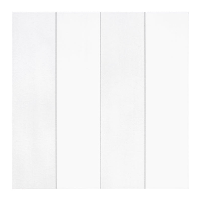 White Stacked Peel and Stick Backsplash Tile